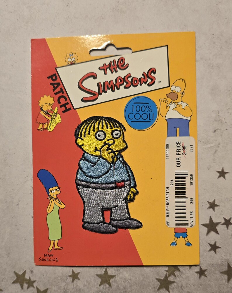 Simpsons Ralph Wiggum Vintage 2003 Iron on Patch Ultra Rare Twentieth Century Fox - Etsy