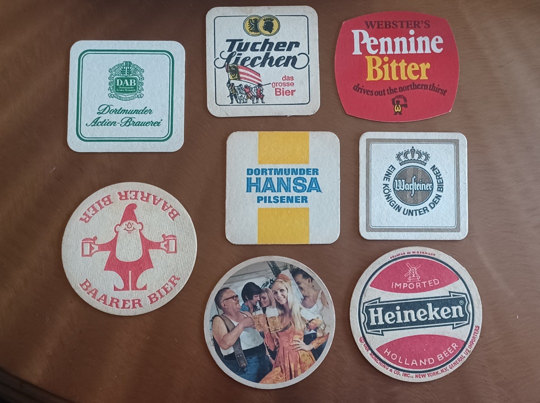 Authentic Vintage German Beer Dortmunder Pennine Heineken Baarer ...