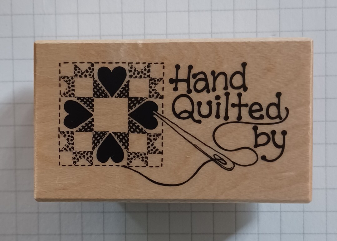 PSX Hand Quilted by New Wood Mounted Rubber Stamp E 447 1989 Rare HTF ...