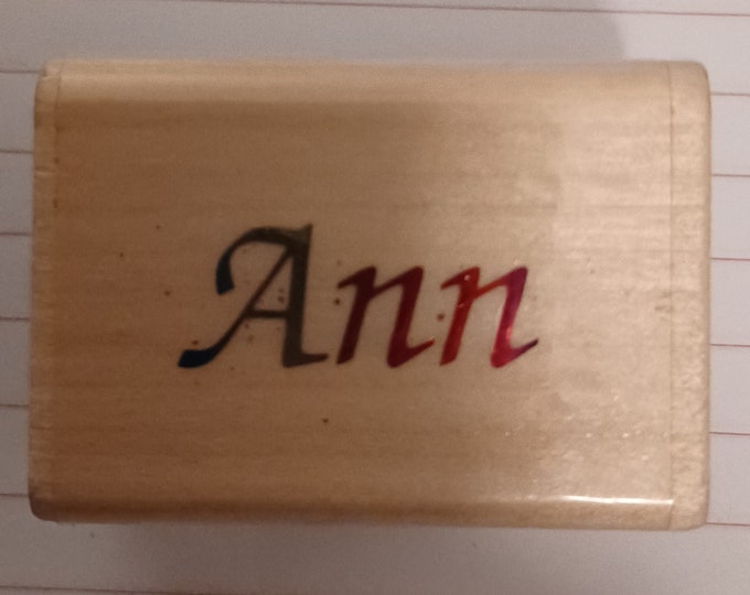 Ann Name Wood Mounted Rubber Stamp by Uptown Rubber Stamps - Etsy