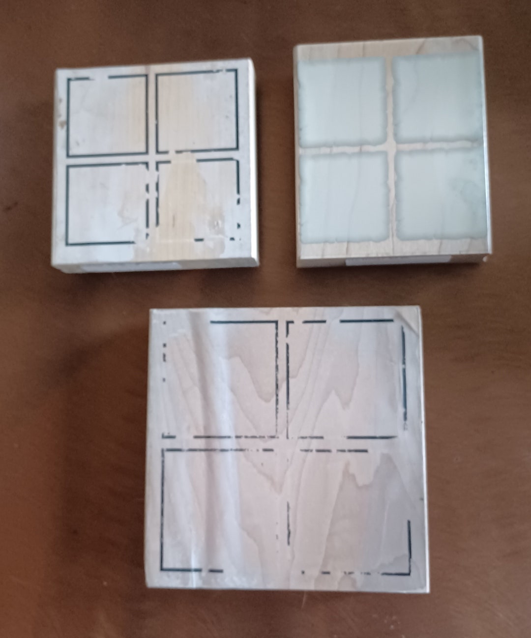3 Blocking Group Shadow Background Square of Four Blank Border - Etsy