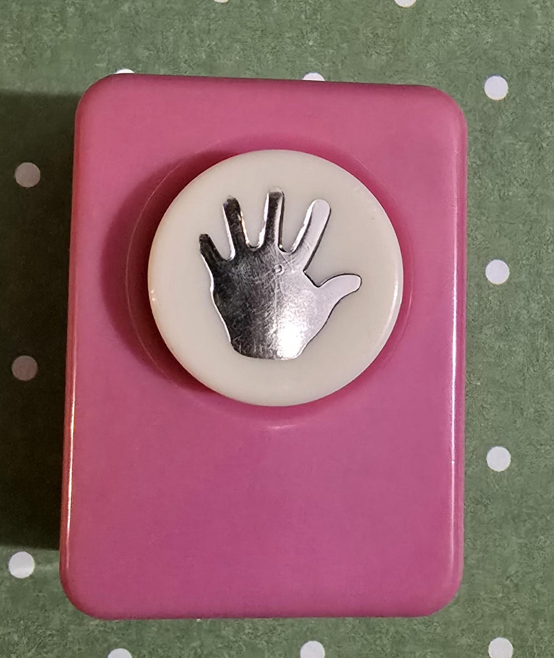 Small Handprint Hand Print Paper Punch Music Vintage Scrapbooking Baby ...