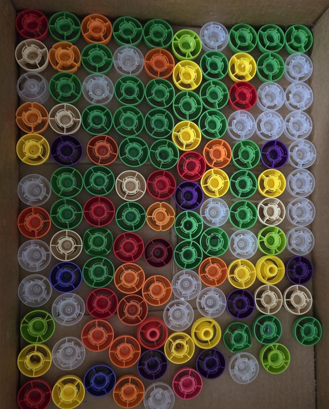 100 Rainbow Baby Food Kids Pouch Lids Huge Lot Clean Recycle Upcycle ...