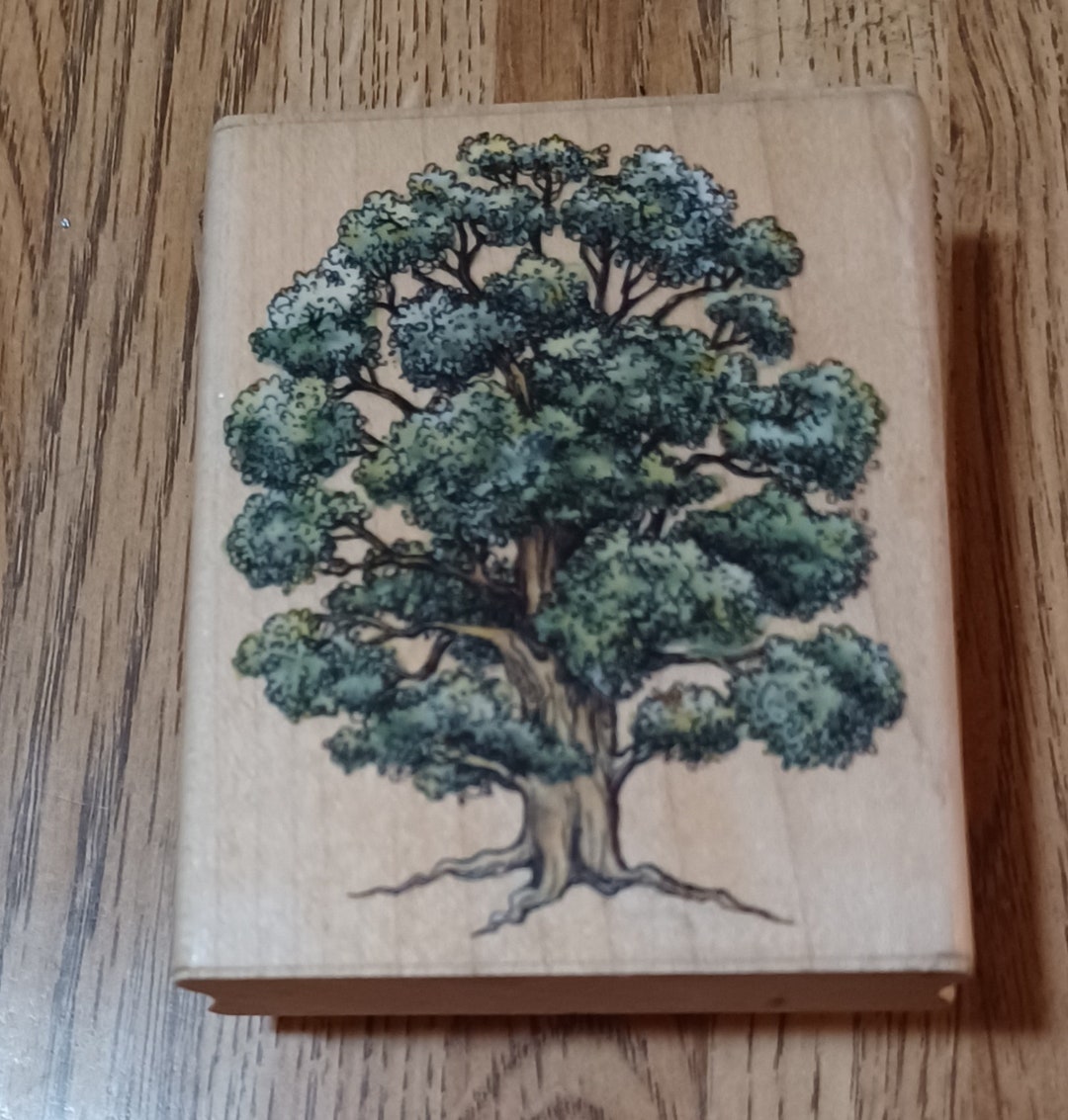 Oak Tree Realistic Medium Wood Mounted Rubber Stamp by Rubber Stampede ...