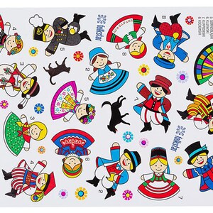 Polish Folk Art Stickers (folk Characters) - Etsy