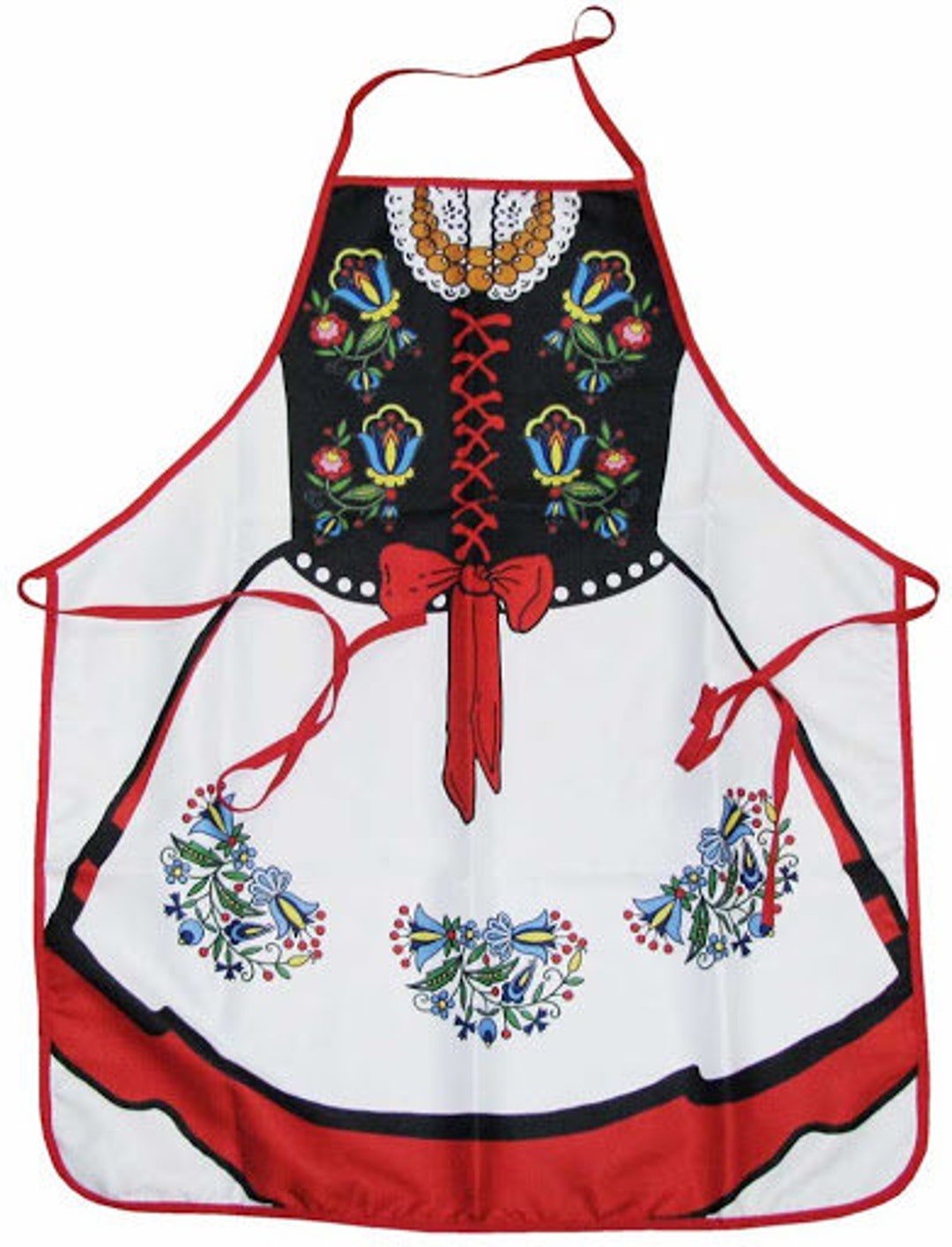 Polish Kashubian Folk Art Costume Kitchen Apron - Etsy