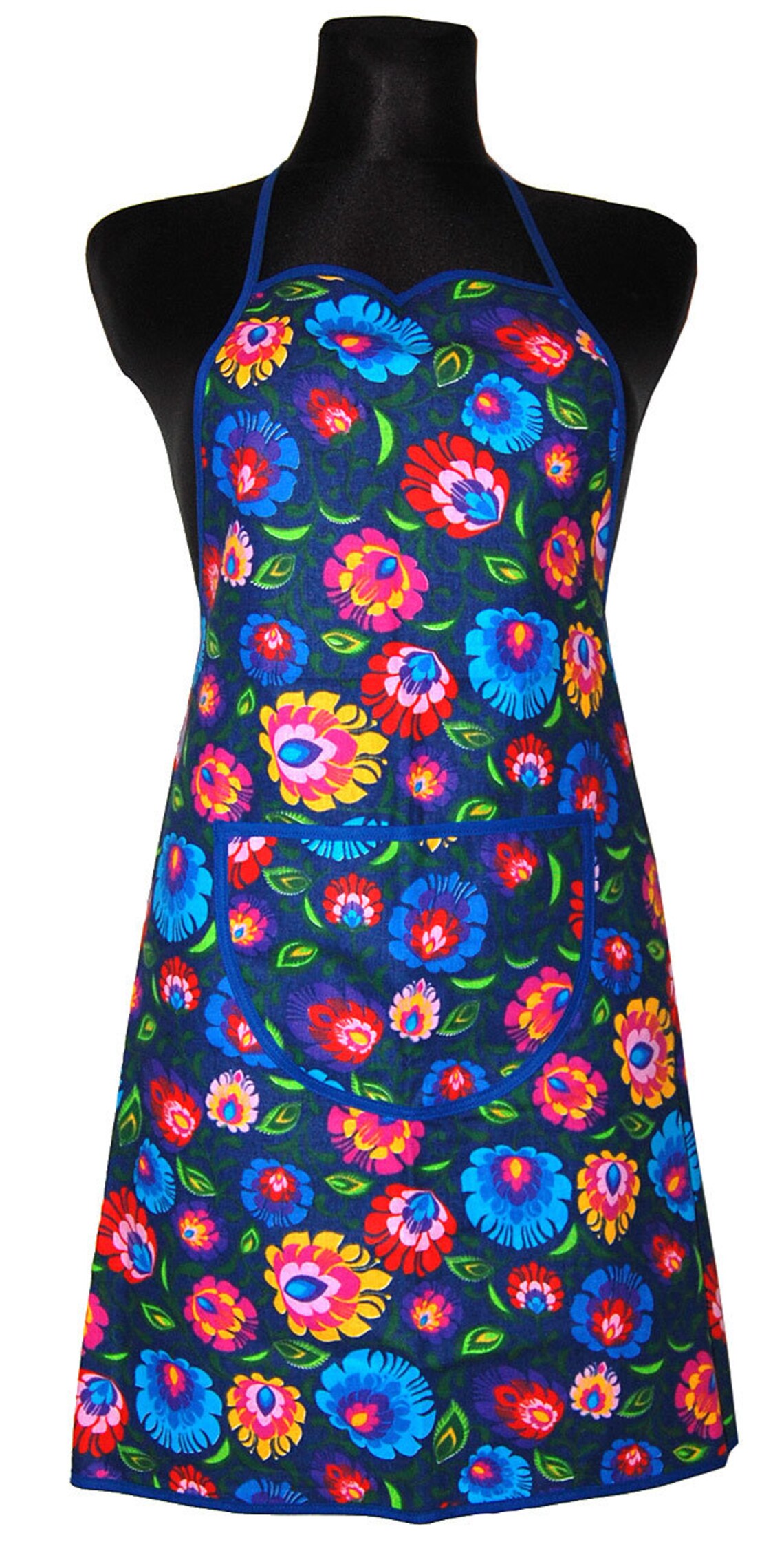 Polish Folk Art Lowicz Flowers Kitchen Apron - Etsy