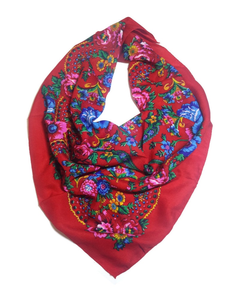 Traditional Polish Folk Head Scarf - Traditional Collection - Etsy