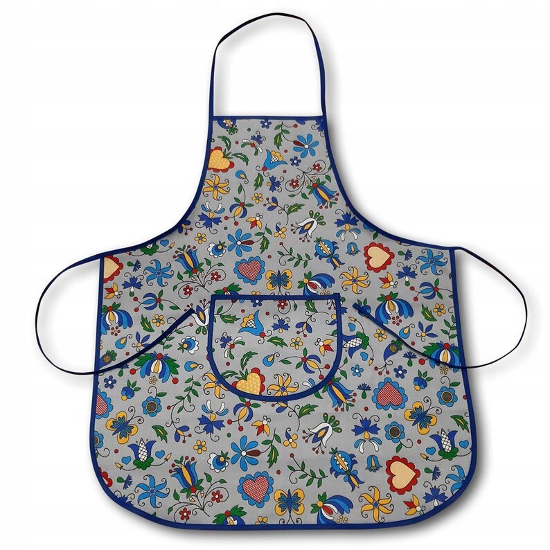 Polish Folk Art Kashubian Kitchen Apron - Etsy