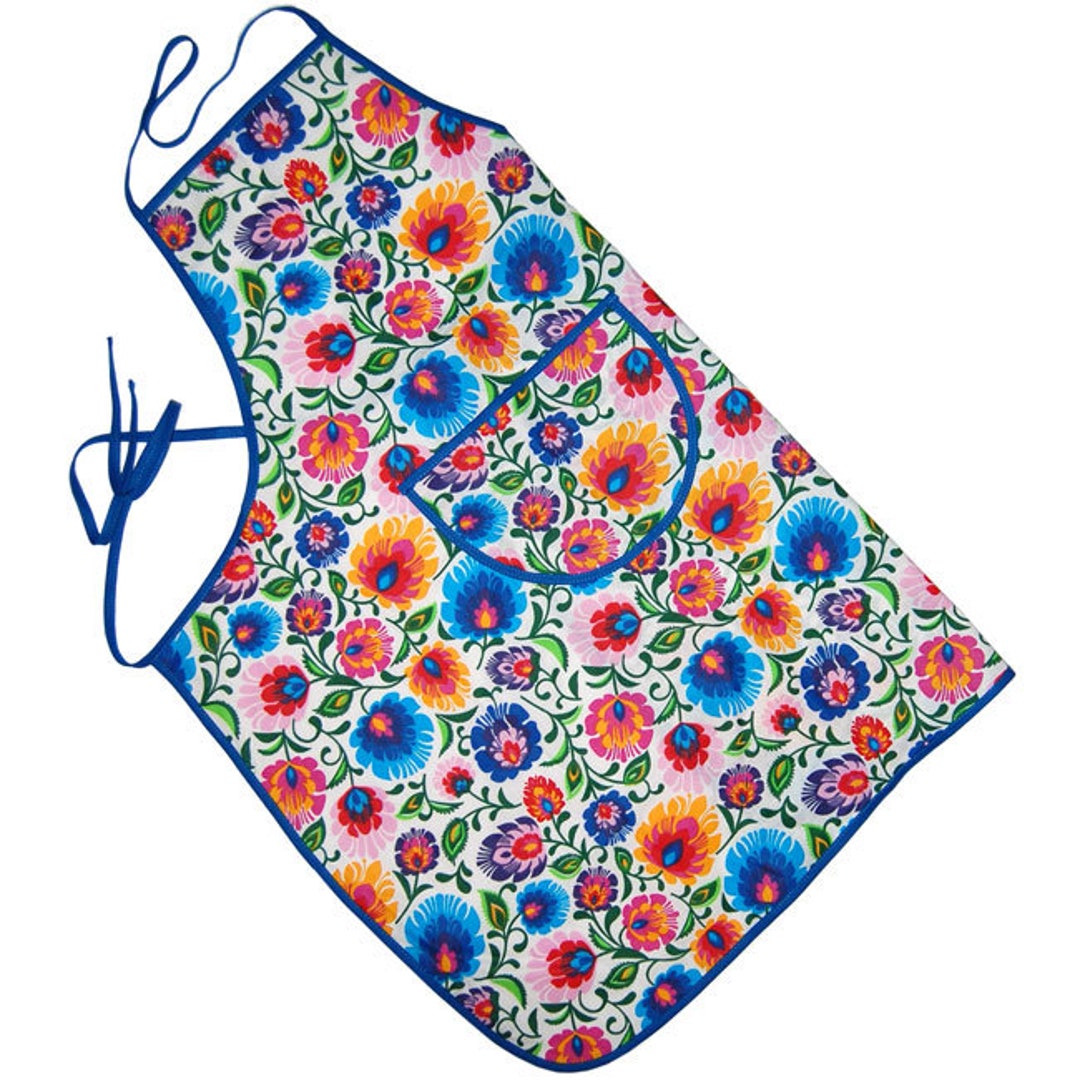 Polish Folk Art Lowicz Flowers Kitchen Apron - Etsy