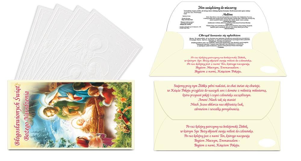 XL OPLATKI Traditional Polish Christmas Wafers in Envelopes - Etsy