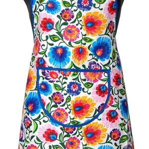 Polish Folk Art Lowicz Flowers Kitchen Apron - Etsy