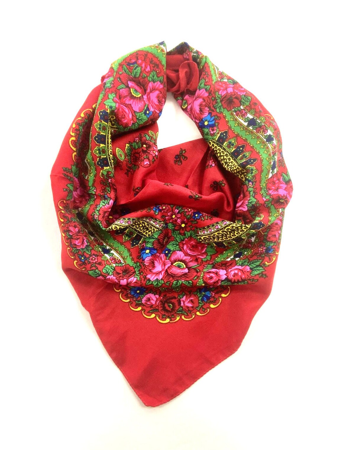 Traditional Polish Folk Head Scarf - Cotton Collection - Etsy