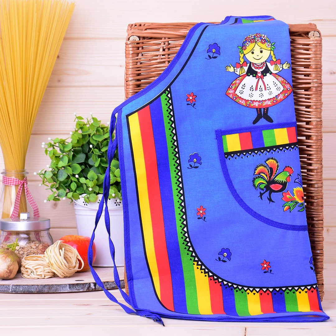 Polish Folk Art Krakow Lowicz Kitchen Apron - Etsy