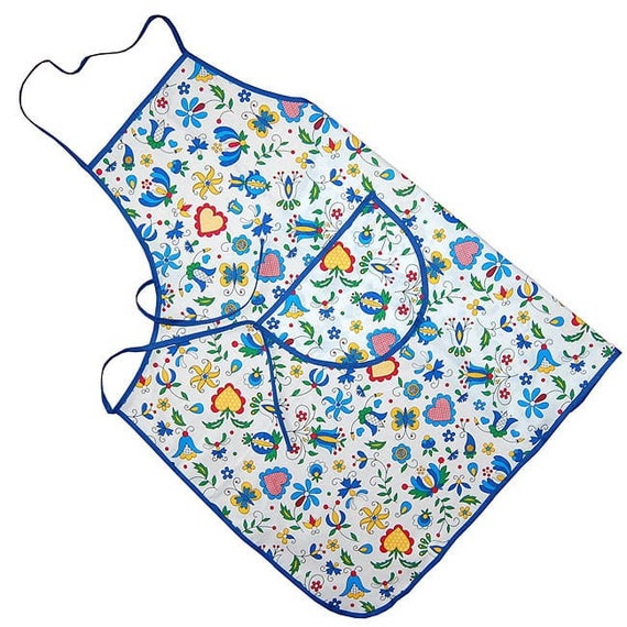 Polish Folk Art Kashubian Kitchen Apron - Etsy