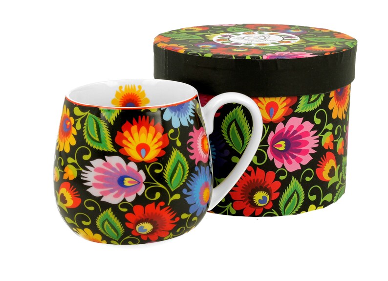 Polish Folk Art Porcelain Barrel Mug 430ml - Etsy