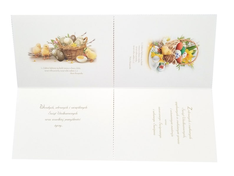 Mixed Polish Easter Greeting Cards With Glitter Set of 6 | Etsy