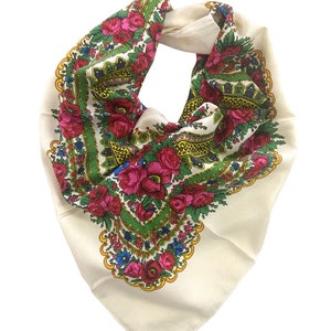 Traditional Polish Folk Head Scarf - Cotton Collection - Etsy