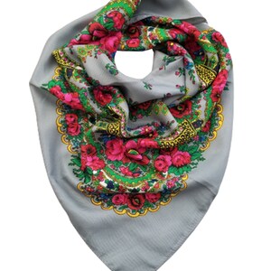 Traditional Polish Folk Head Scarf - Cotton Collection - Etsy