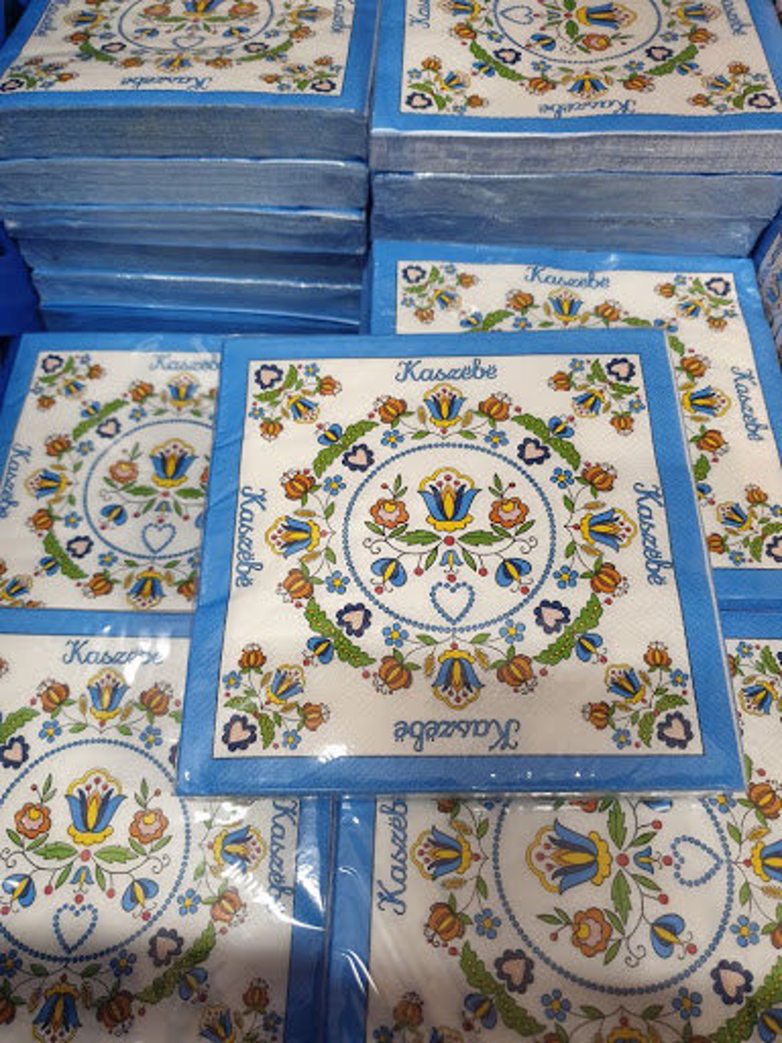 Polish Folk Art Kashebe Floral Luncheon Napkins Set of 20 - Etsy