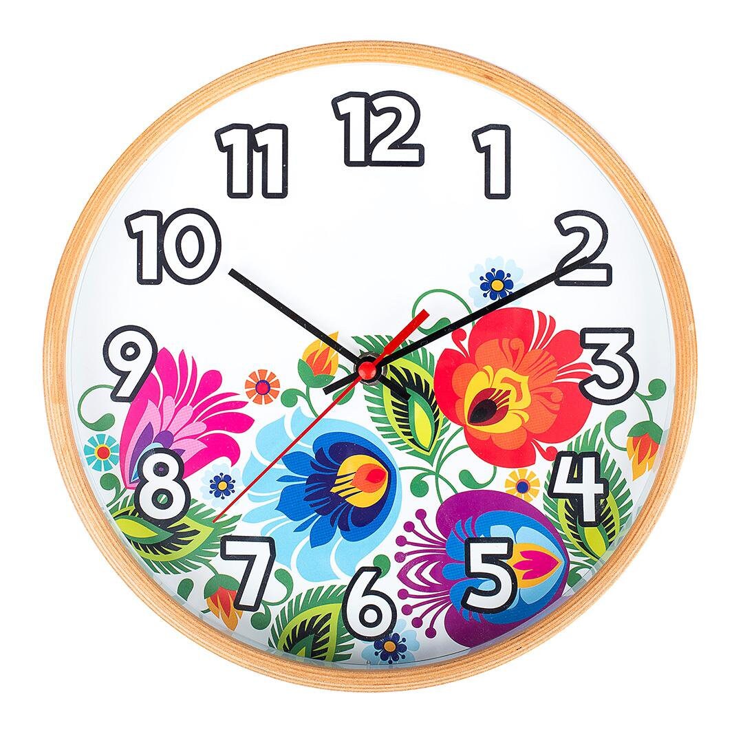 Polish Folk Art Wall Clock - Lowicz Floral - Etsy