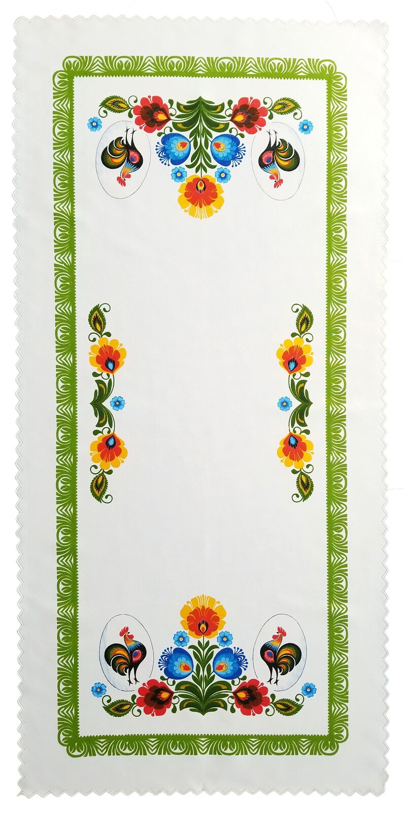 Polish Traditional Rooster Folk Art Table Linen Topper square - Etsy