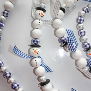 Wooden Bead Snowman Garland - Etsy