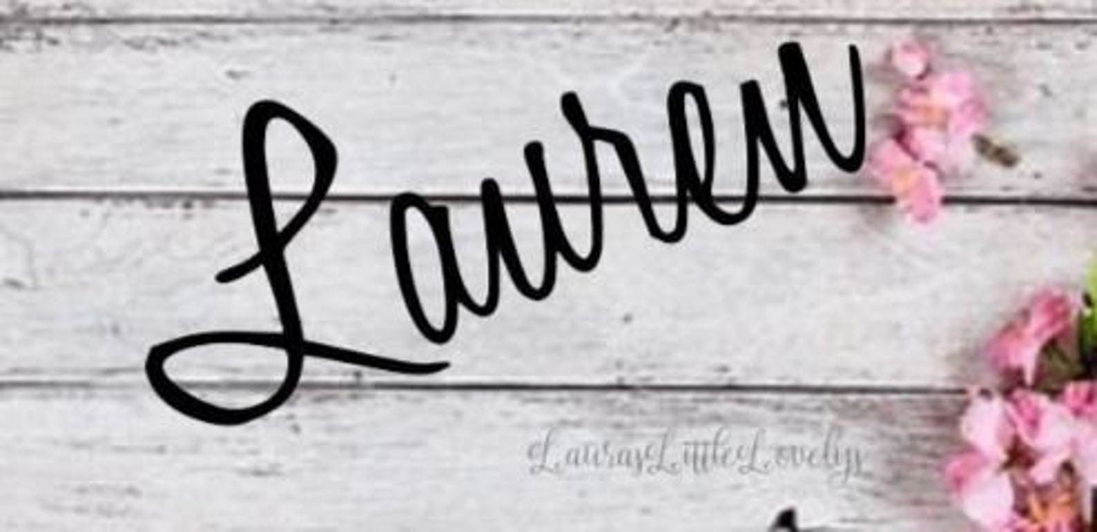 Lauren SVG Lauren name cut file calligraphy cursive | Etsy