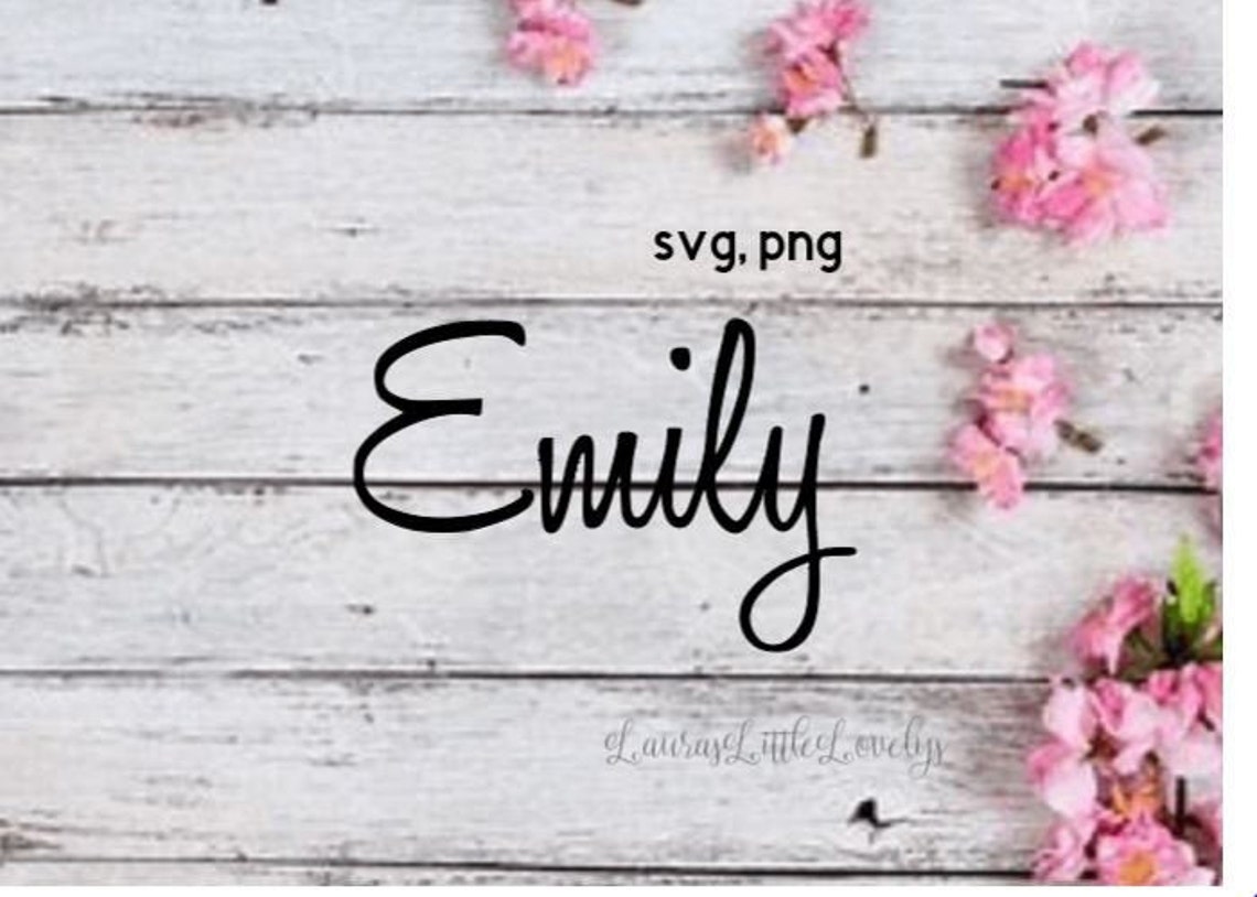 Emily SVG und PNG Namensschnittdatei | Etsy