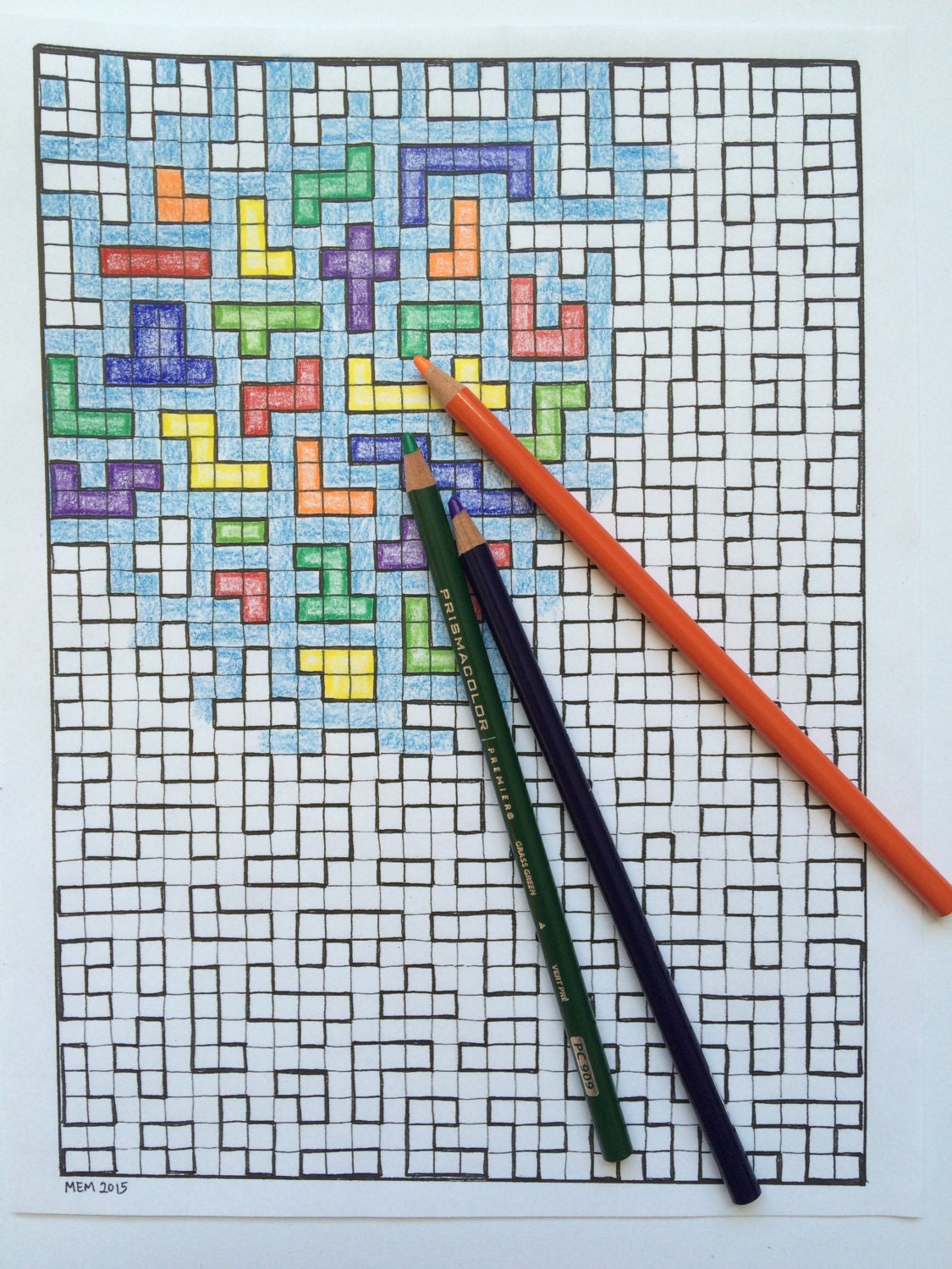 Coloring Page - Blocks - Etsy