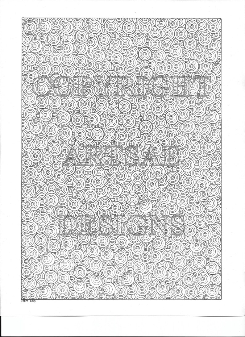 Coloring Page - Concentric Circles - Etsy