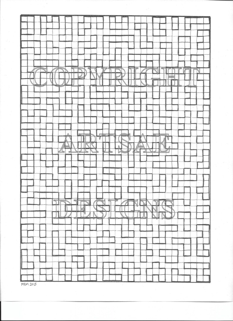 Coloring Page - Blocks - Etsy