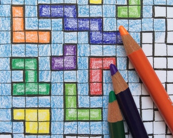 Printable Building Blocks Coloring Page - Etsy