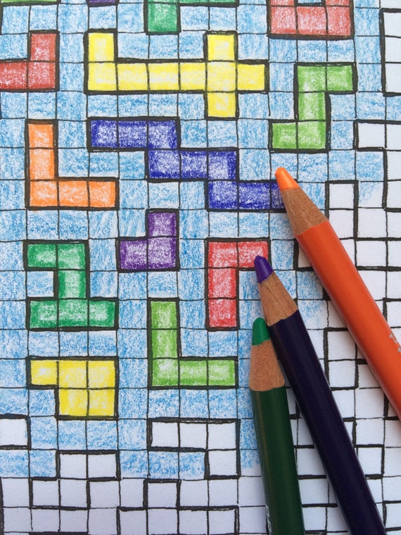 Coloring Page Blocks | Etsy