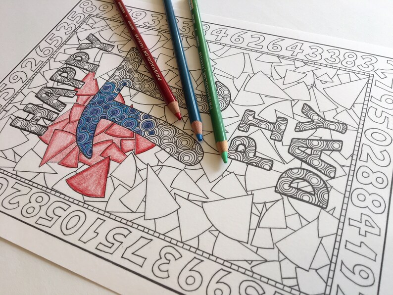 Coloring Page - Happy Pi Day - Etsy