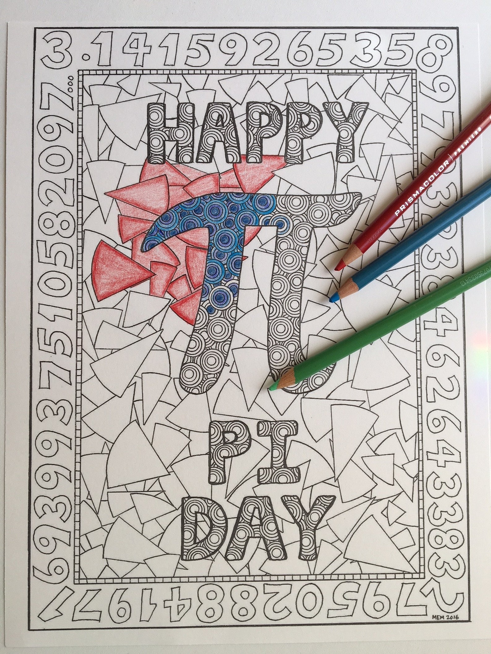 Free Pi Day Coloring Sheets