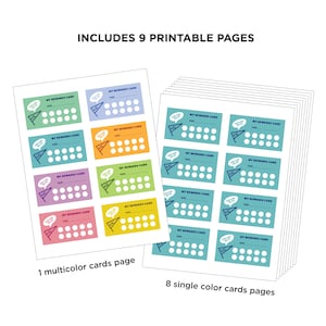 Printable Rewards Punch Card | Kids Rewards Card | Rewards Coupon ...