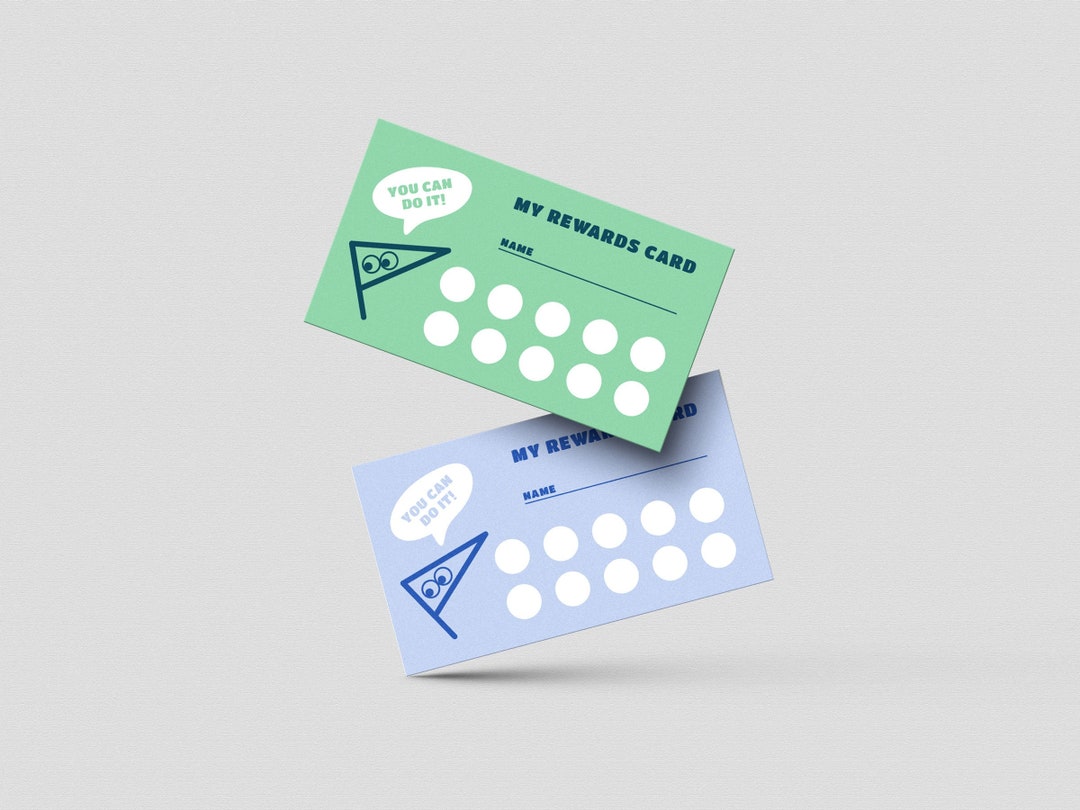 Printable Rewards Punch Card | Kids Rewards Card | Rewards Coupon ...