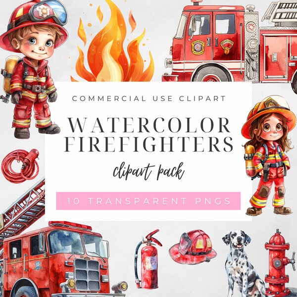 Firefighter Clipart - Etsy