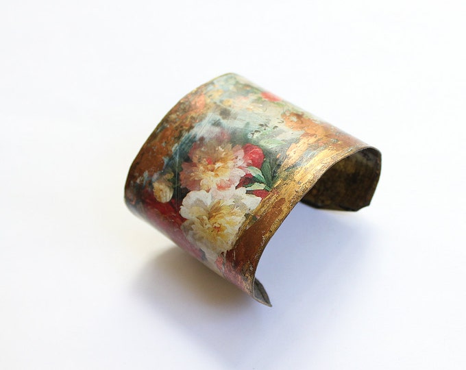Tribal Victorian Reclaimed Hammered Vintage Tin Cuff - Etsy