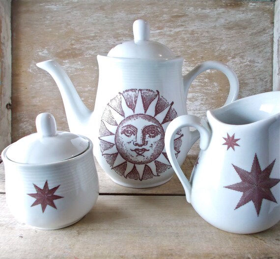 Items similar to TEAPOT ONLY, Teapot, Sun Moon Stars, Celestial Tea Pot ...