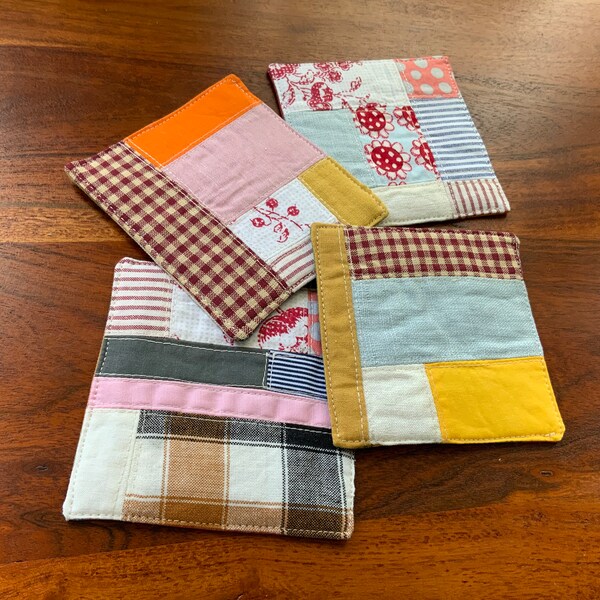 Patchwork Coasters - Etsy