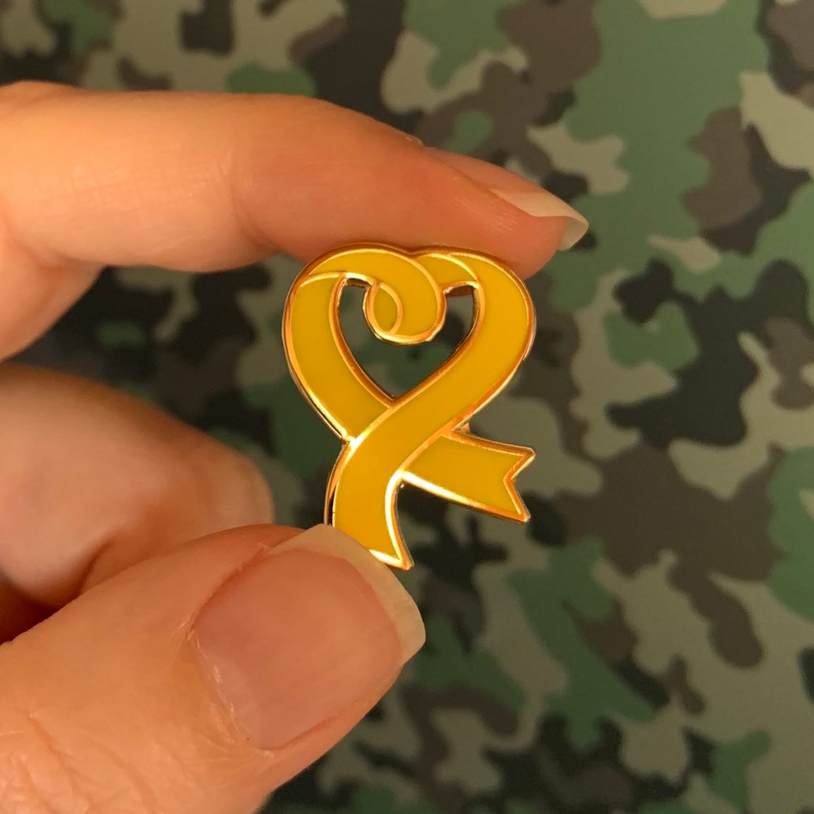 Heart Awareness Ribbon Hard Enamel Lapel Pin in Pink Red - Etsy