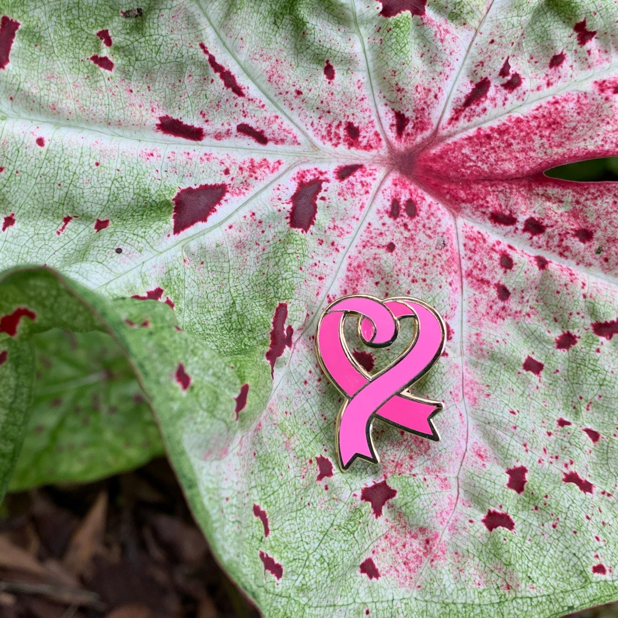 Heart Awareness Ribbon Hard Enamel Lapel Pin in Pink, Red, Orange ...