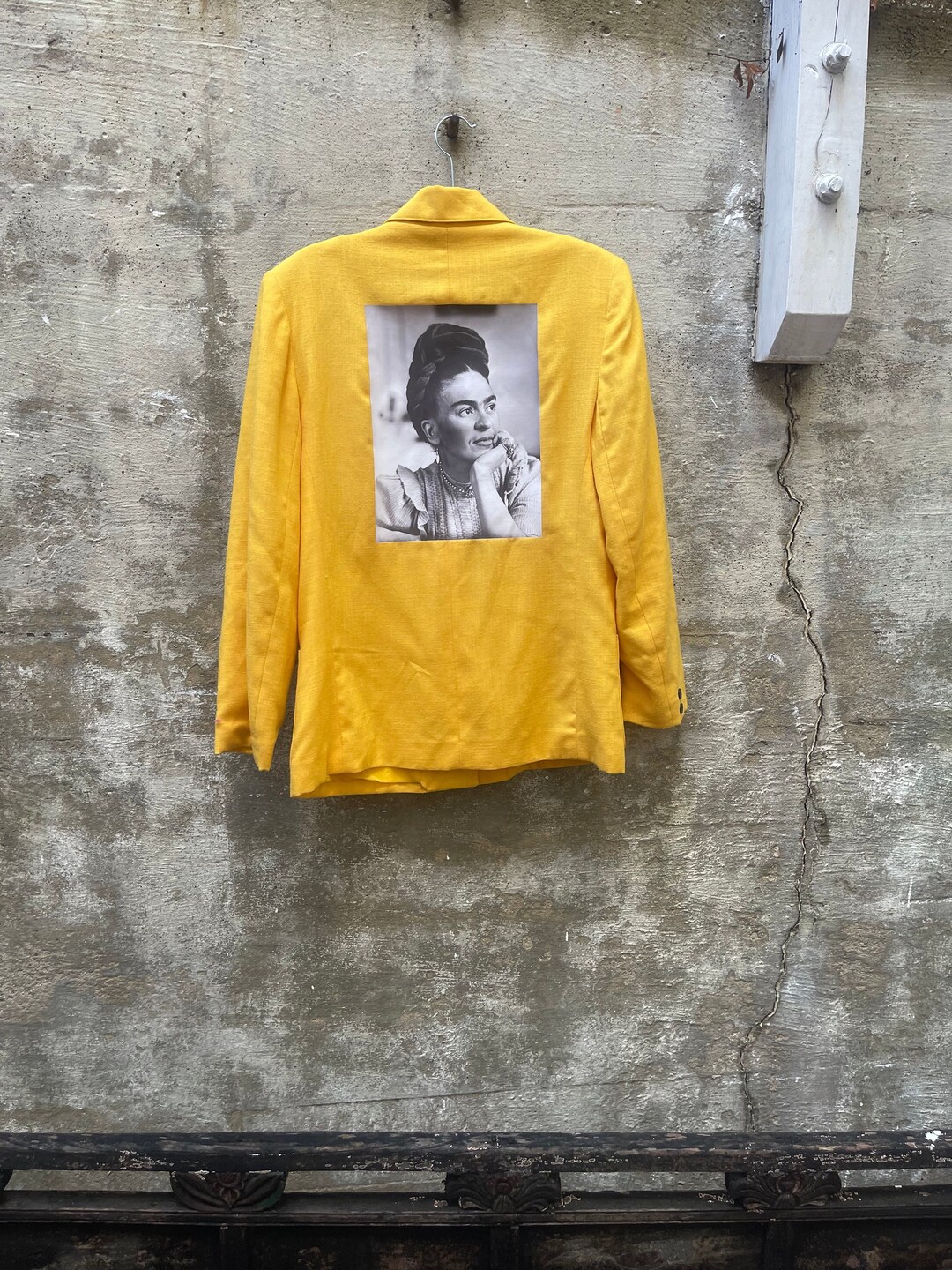 1980s RUSS Yellow Blazer Frida Kahlo Jacket Outerwear Bright Yellow ...