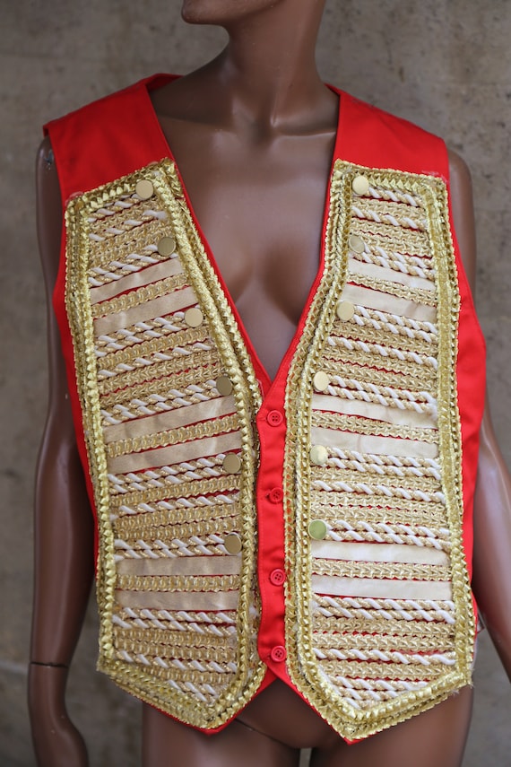 Michael Jackson Awesome Band Vest Red Vest 1980s 1990… - Gem