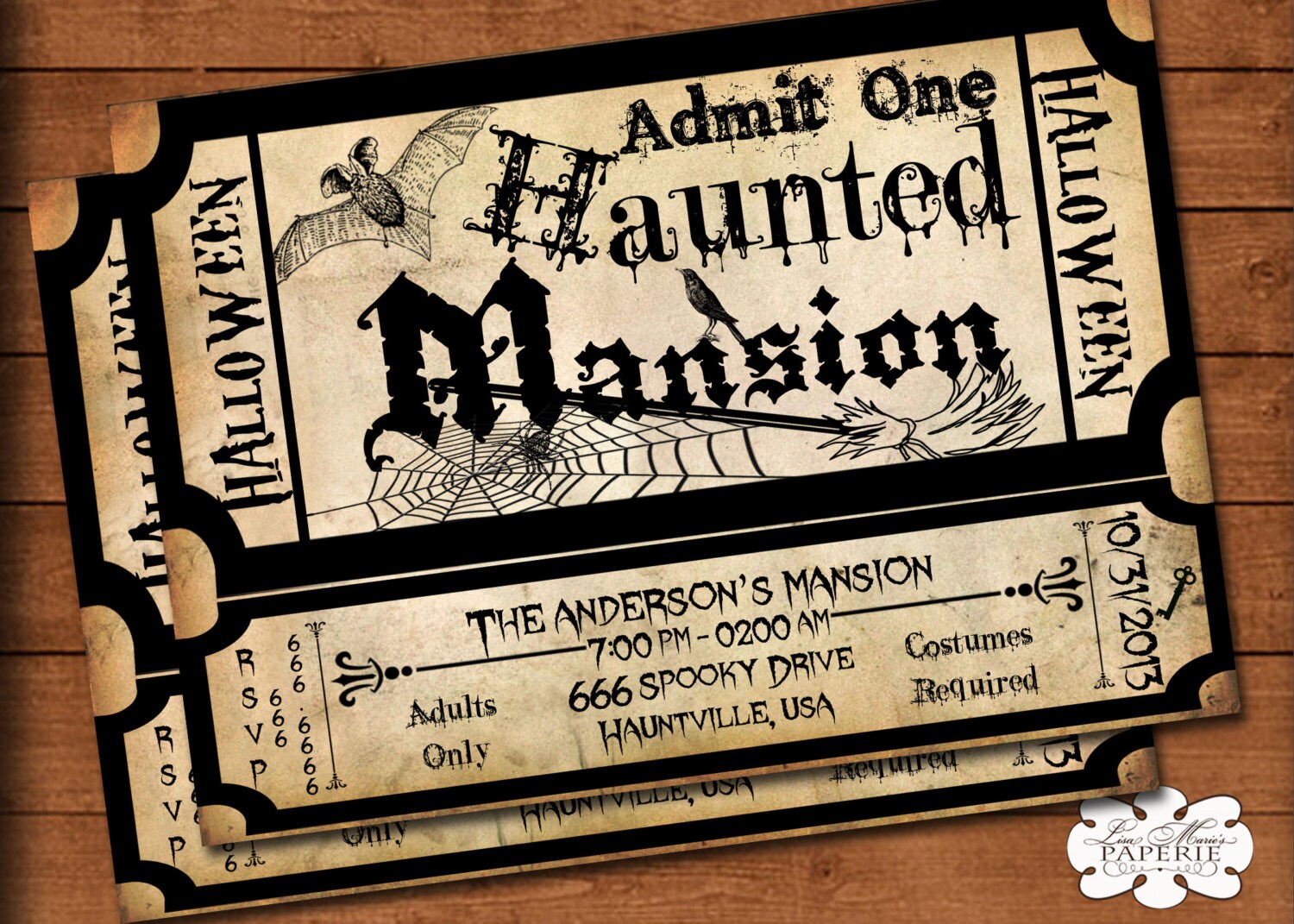 Invitations & Announcements Paper & Party Supplies Digital File Scary ...