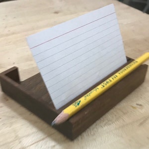 Card Holder for 3 X 5 Note Cards - Includes Pencil/pen Holder - Great ...