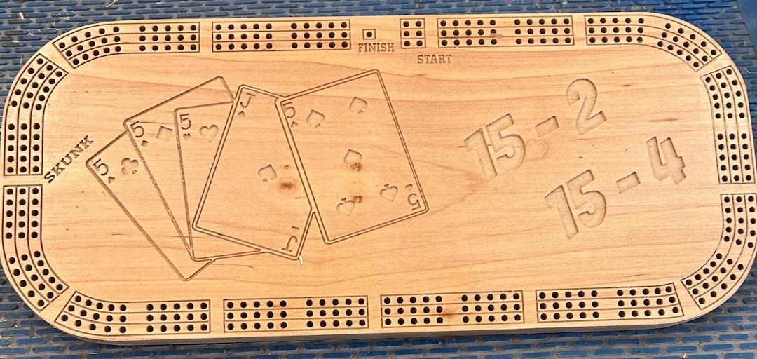 Cribbage Board - Three Player - Continuous Track - Etsy