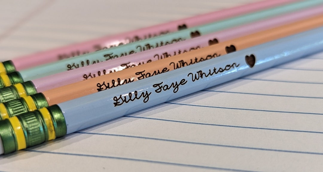 Customized Engraved Pencils for Students, Kids, Teachers, or Employees ...